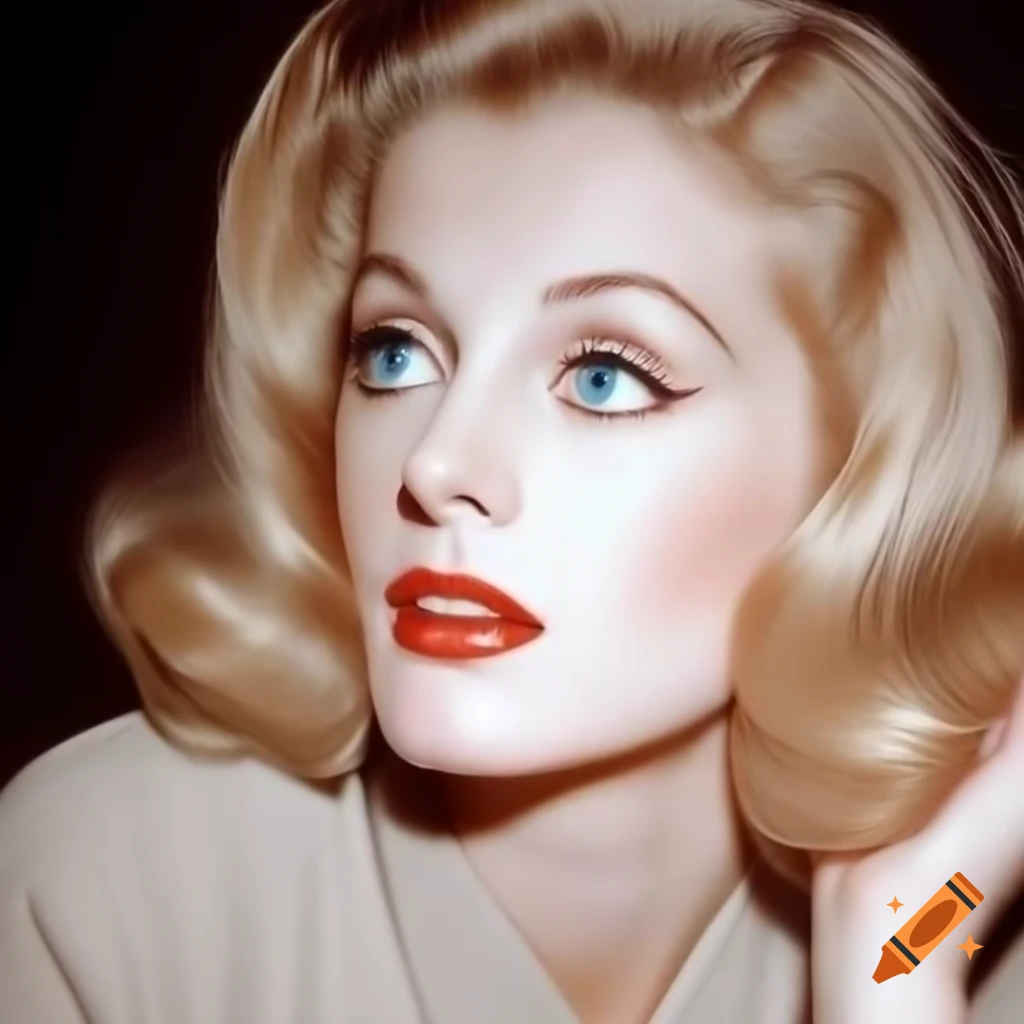 Hyper-realistic color photograph of a charming European actress from ...