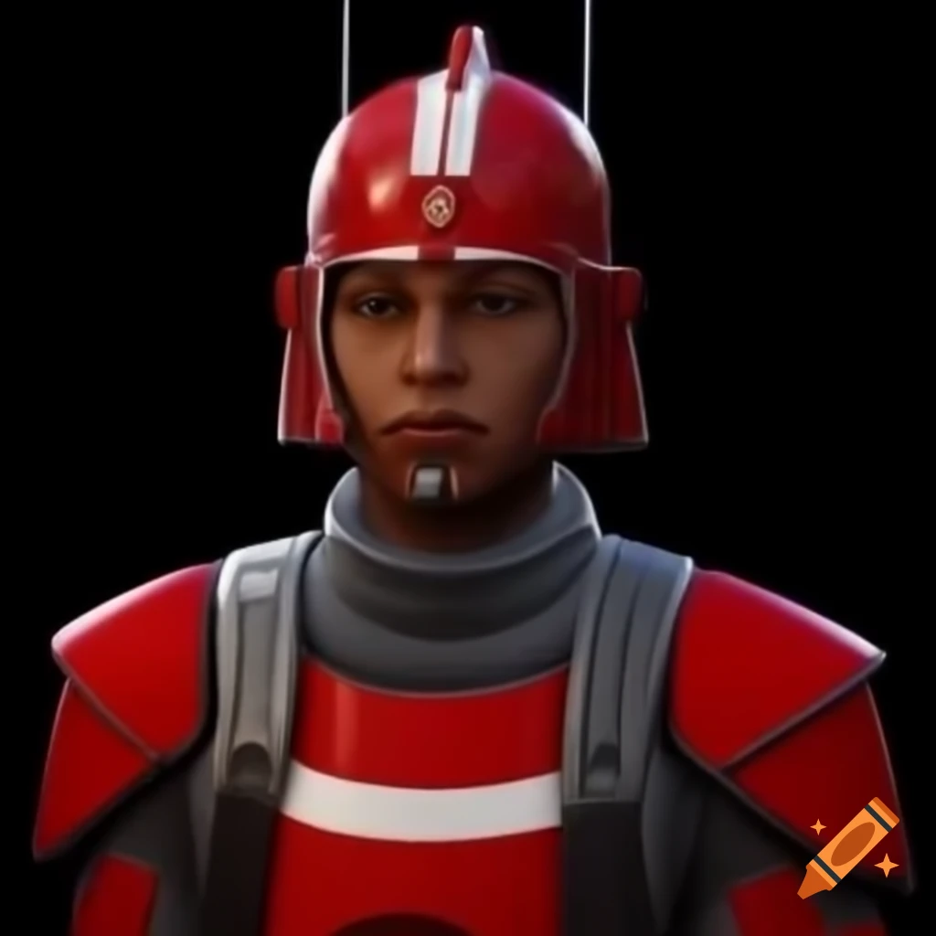 Red-and-white clad Emperor's Royal Guard from Star Wars on Craiyon