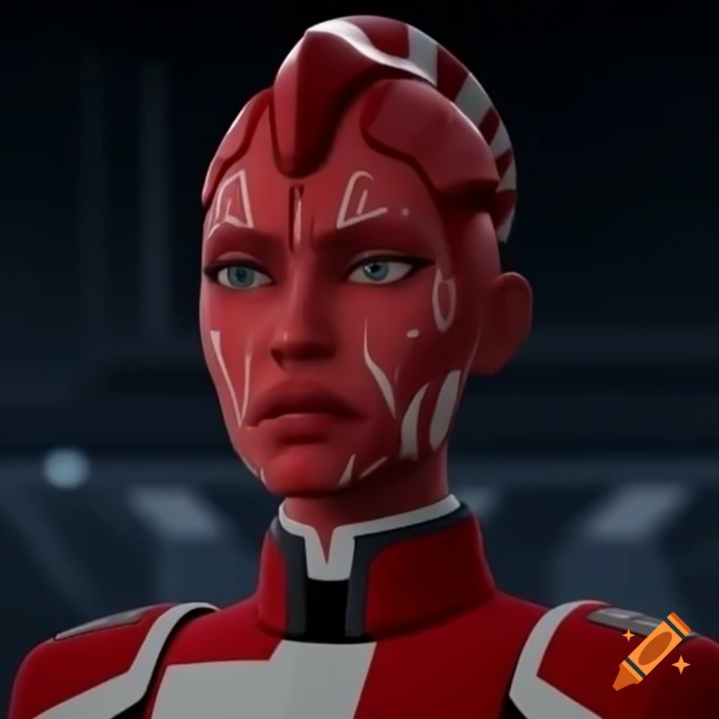 Red-and-white emperor’s royal guard from star wars on Craiyon