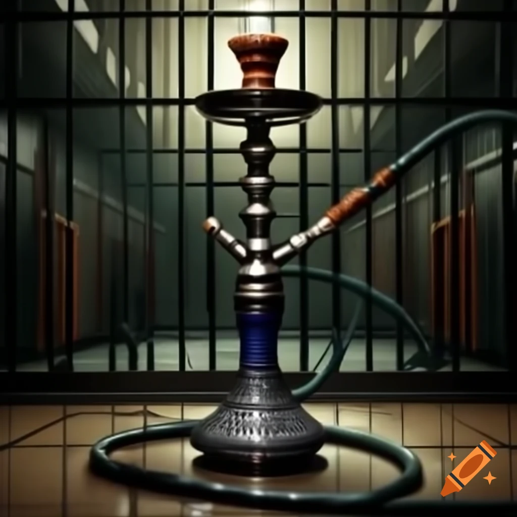 Shisha placed inside a jail cell on Craiyon