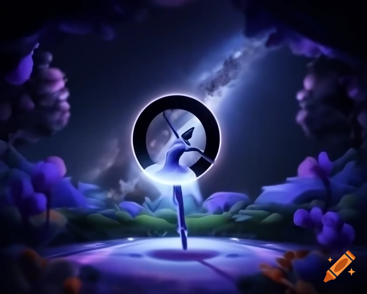 3d ballet in starry cosmos with quantum magic and raytracing on Craiyon