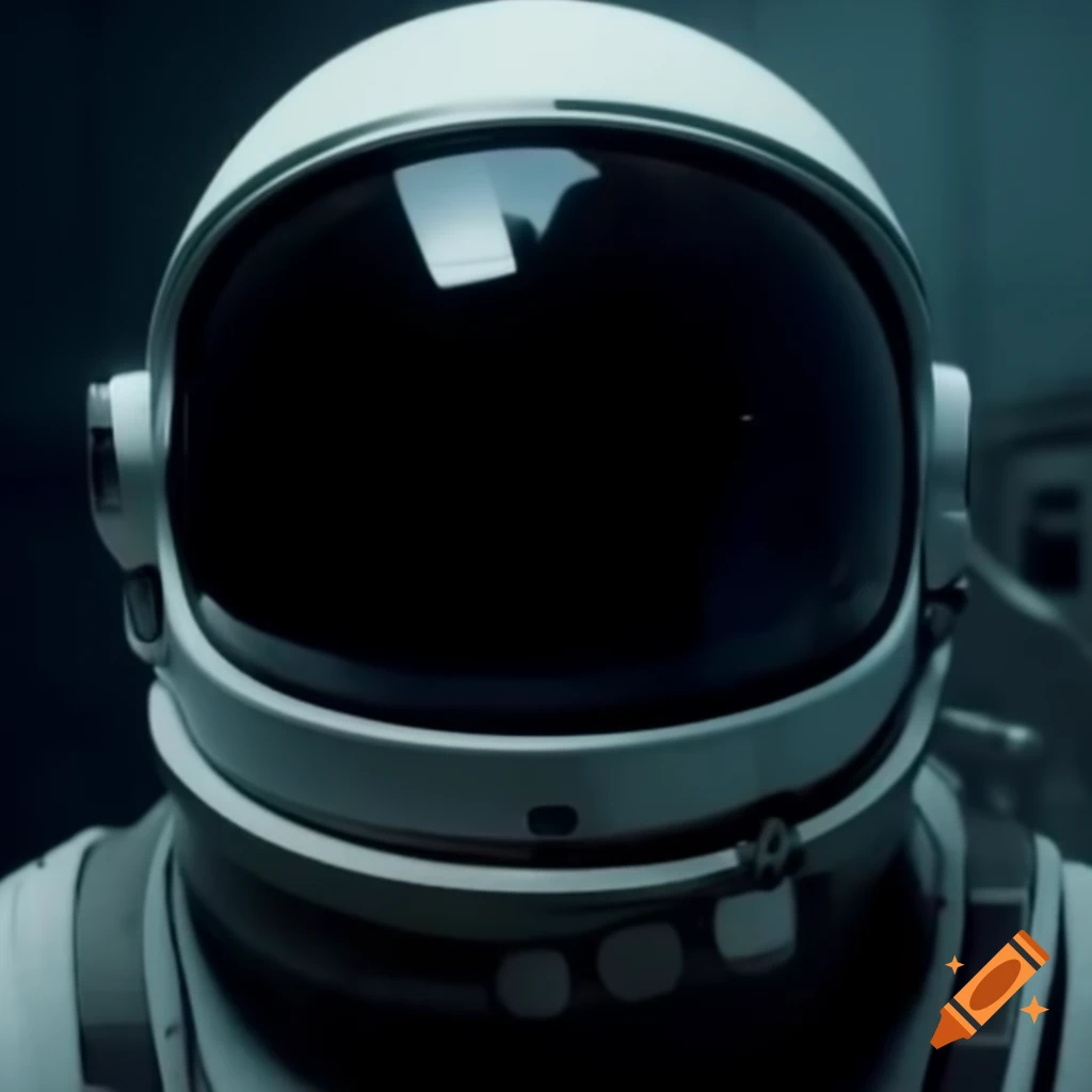 Black interstellar astronaut helmet on Craiyon