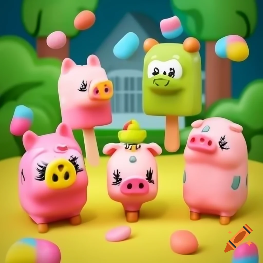 Playful Retelling Of The Three Little Pigs With Play doh Pig And