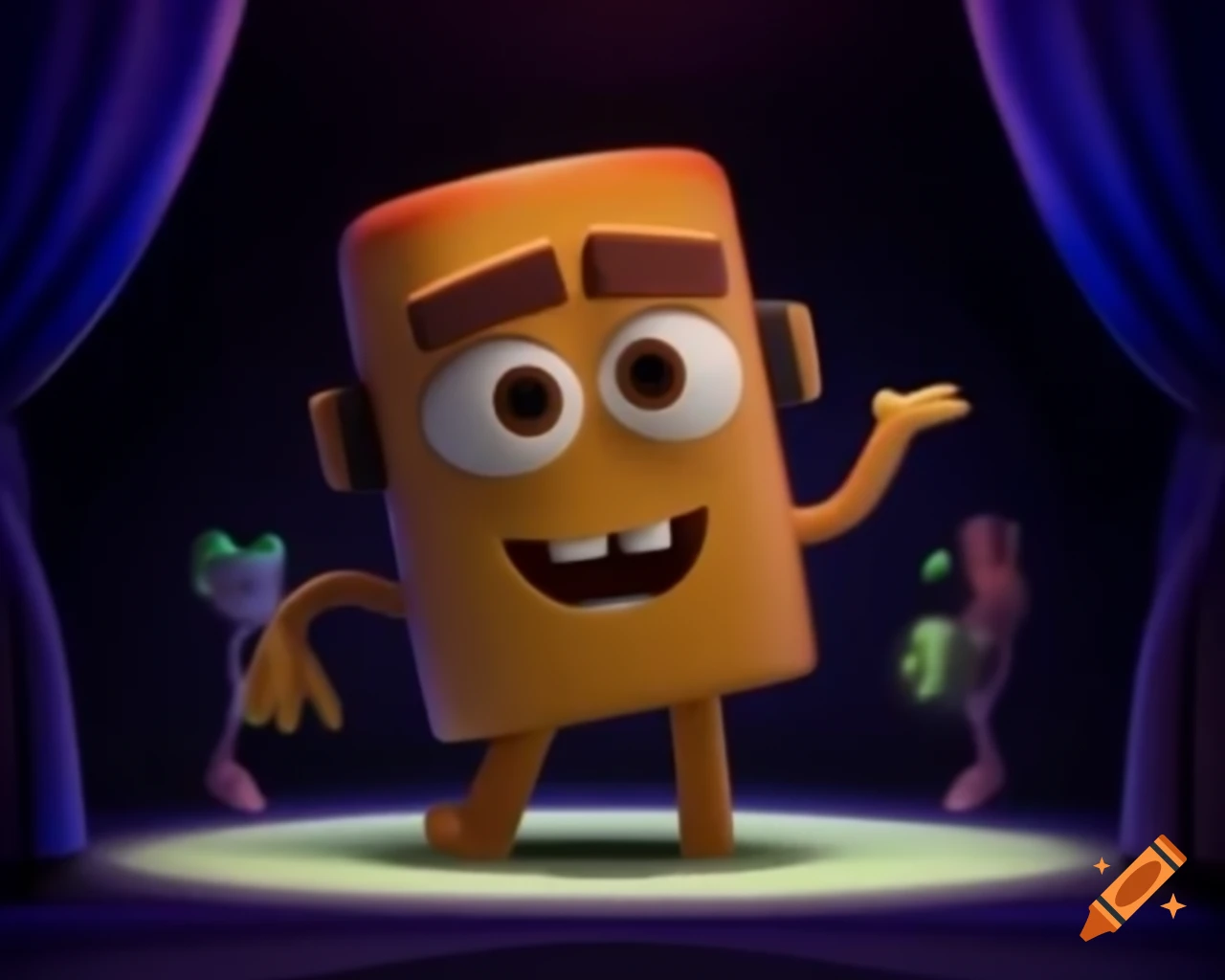Monsters, Inc. depicted as R-rated comedy in 3D animation style on Craiyon