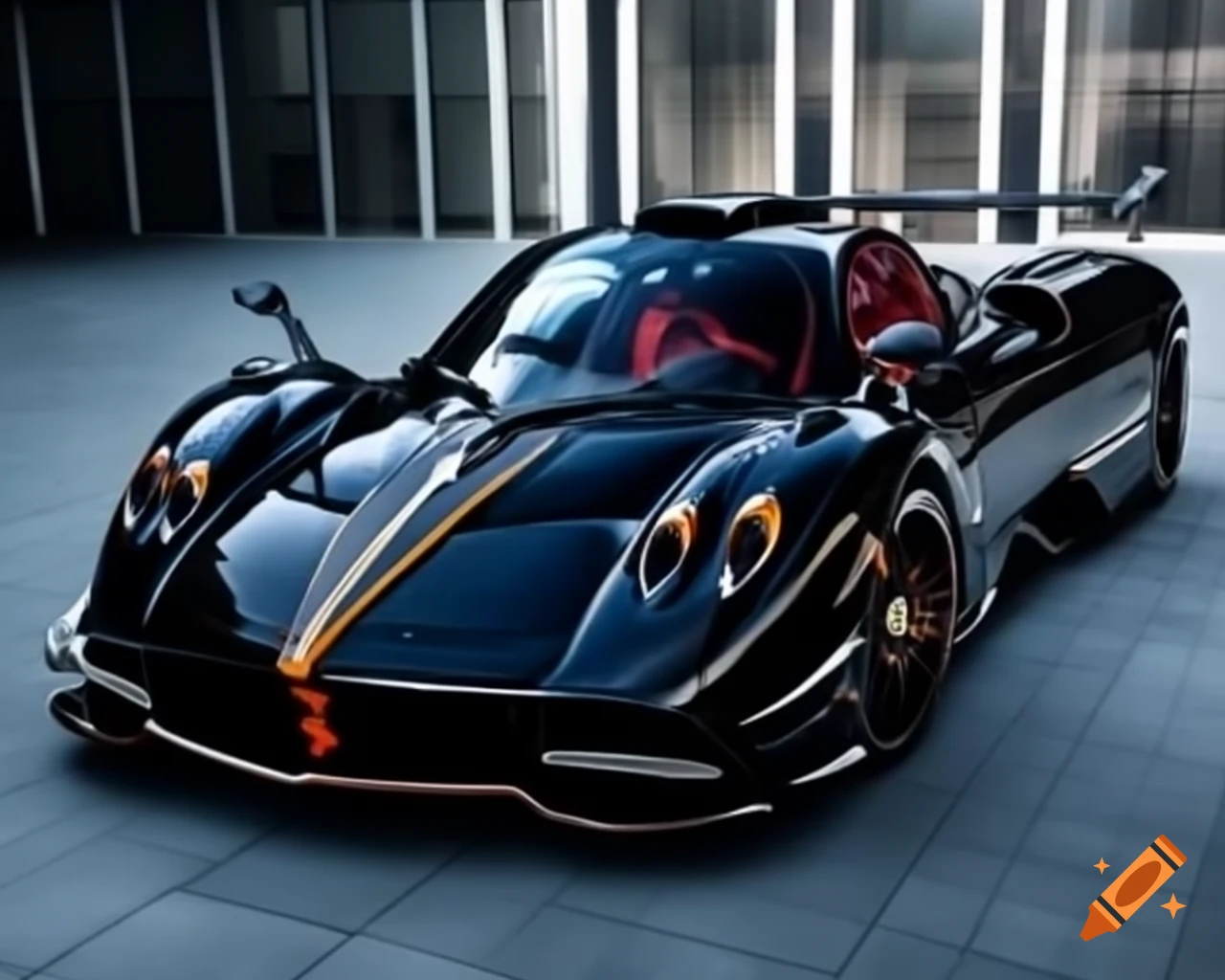 Pagani Utopia sports car on Craiyon