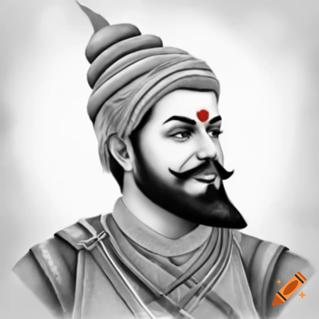 Portrait of chatrapati shivaji maharaj, an iconic historical figure ...