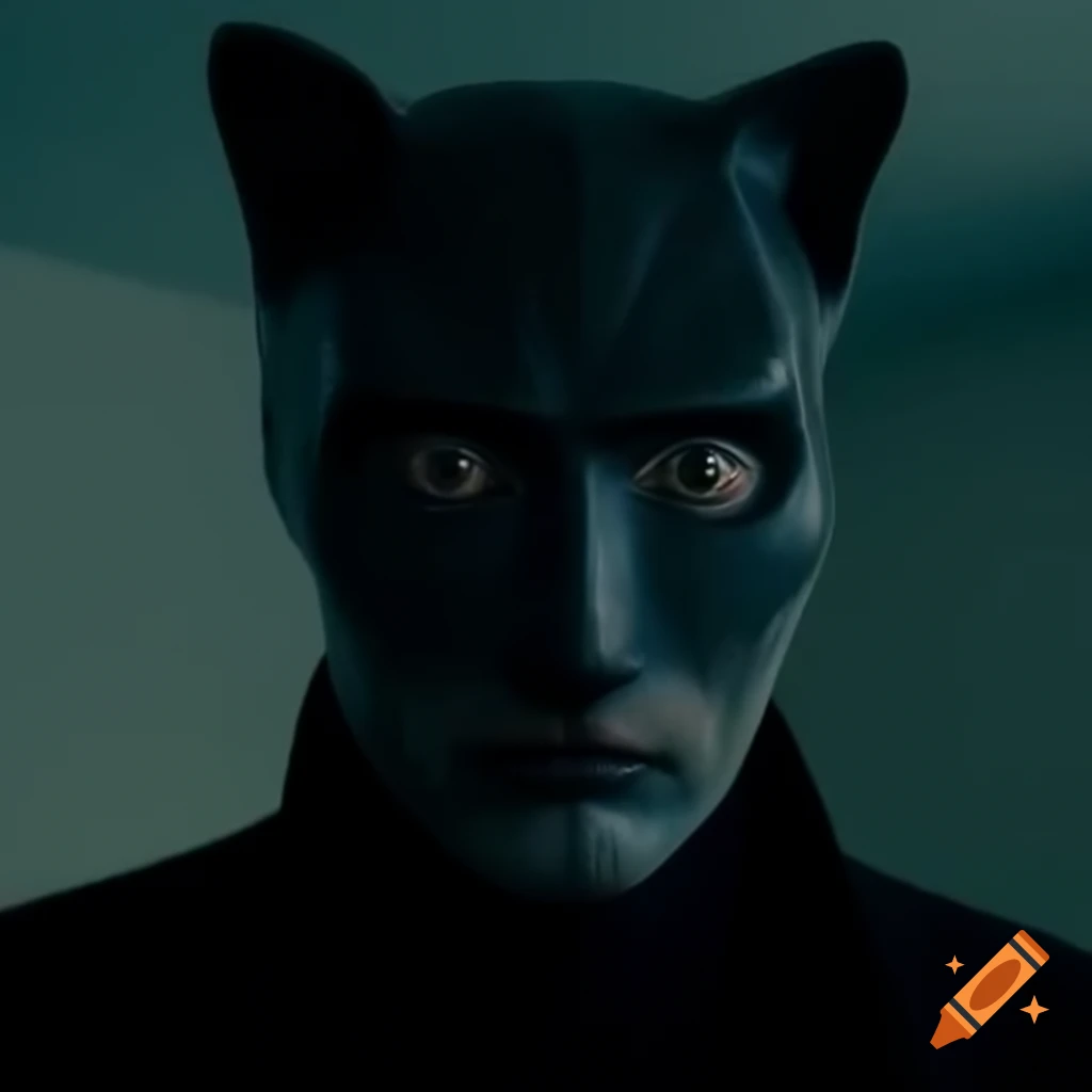Mads Mikkelsen illustrated as a cat on Craiyon
