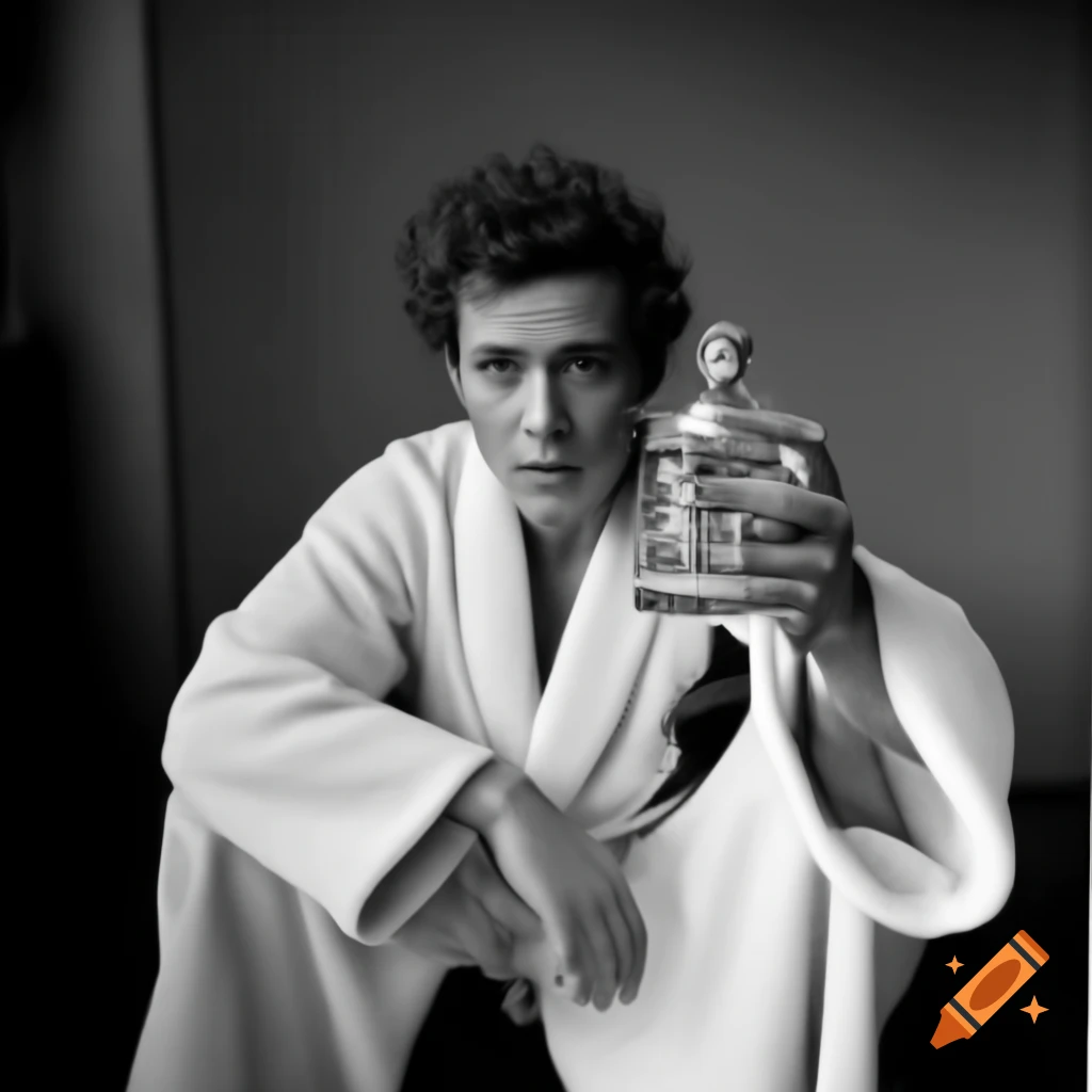 Andrew Garfield in a perfume ad on Craiyon