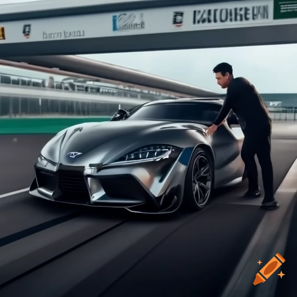 Man entering toyota gr supra as passenger at sepang international ...