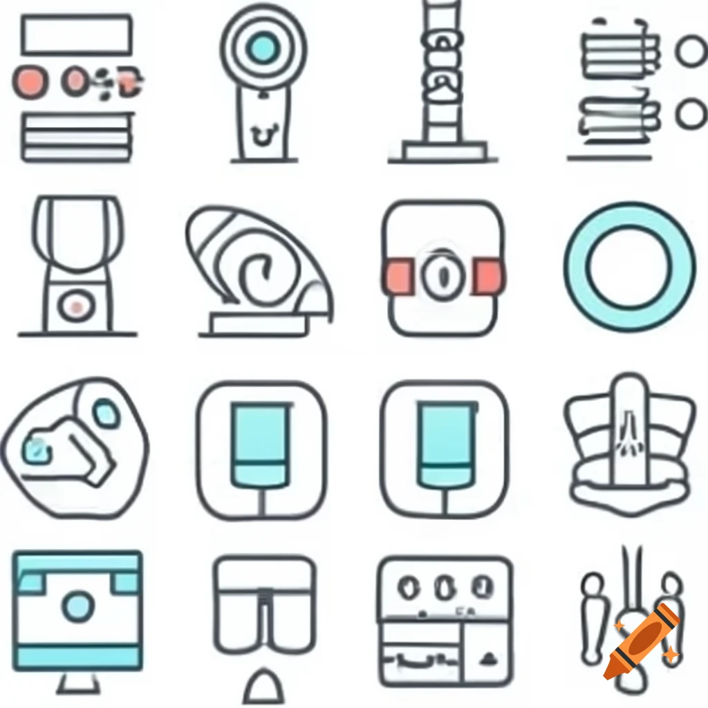 Minimalist vector illustration of software development services icons ...