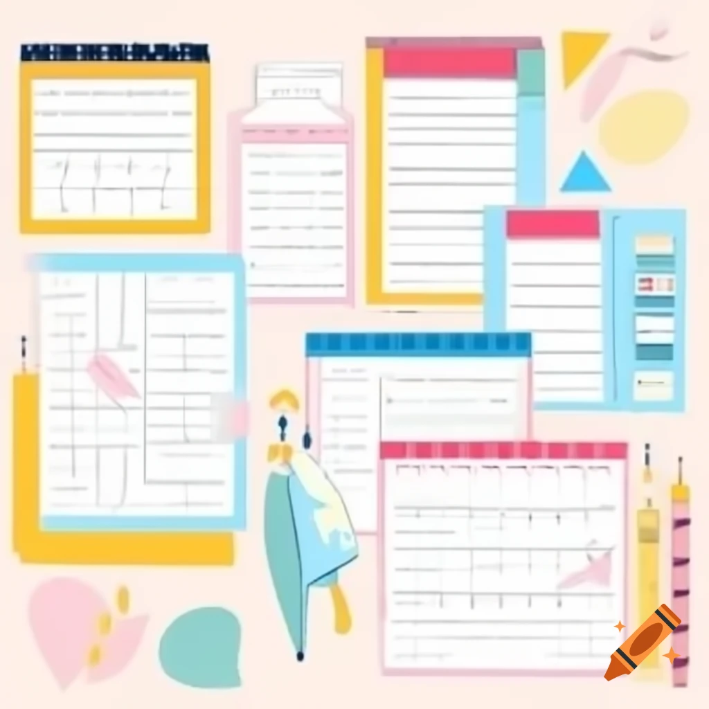 Variety of different calendar designs and layouts on Craiyon