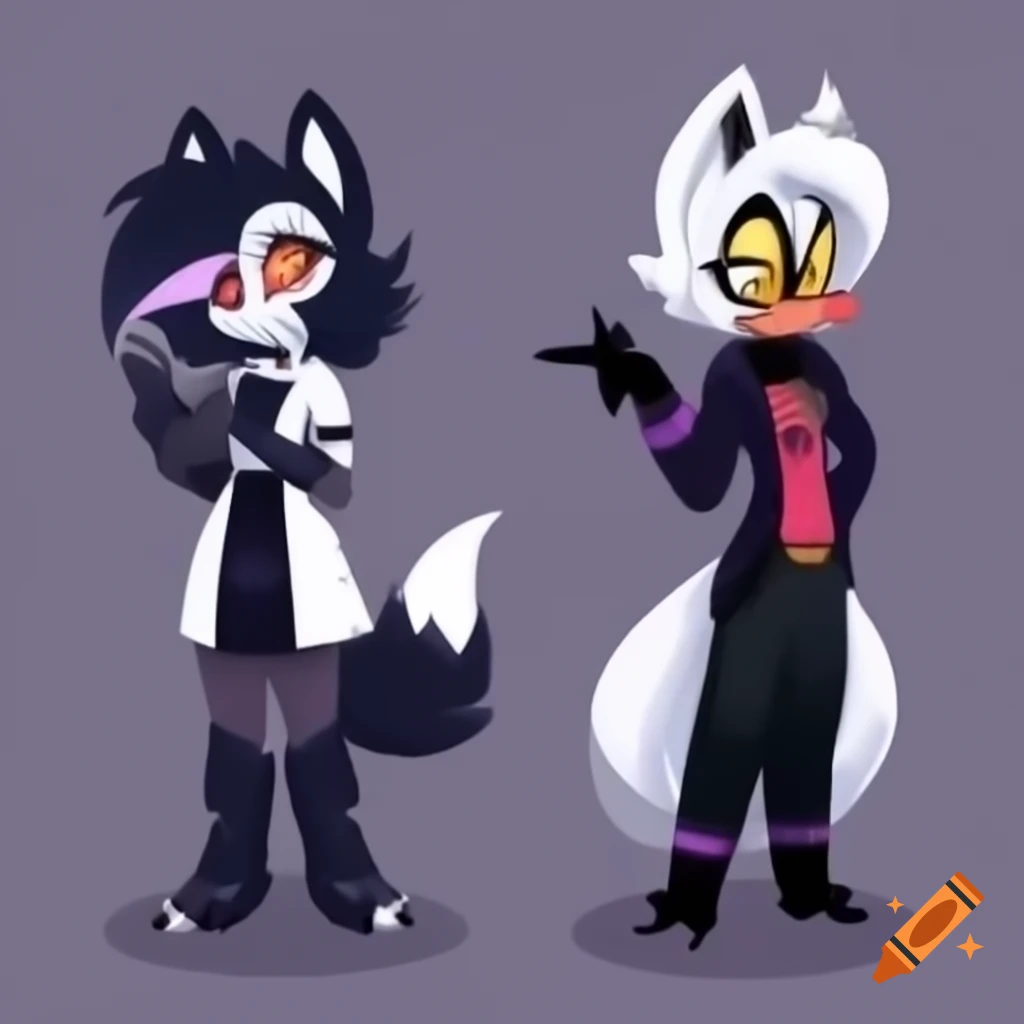 Character adopt in Hell's Boss, Hazbin Hotel style on Craiyon