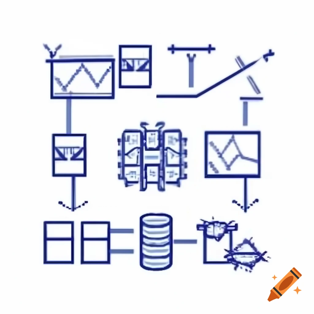 Monochrome blueprint illustration of docker for developers and devops ...