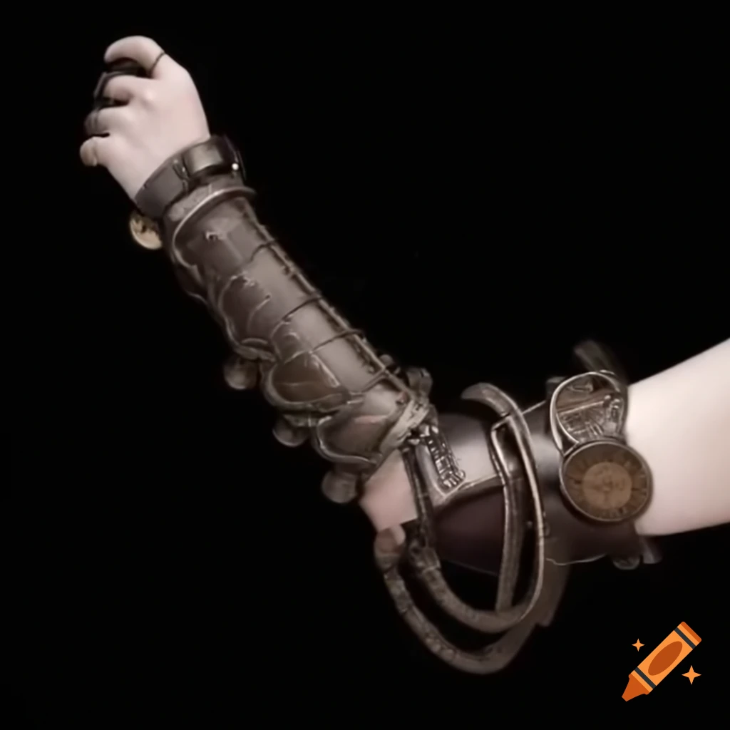 Steampunk mechanical arm with intricate design on Craiyon