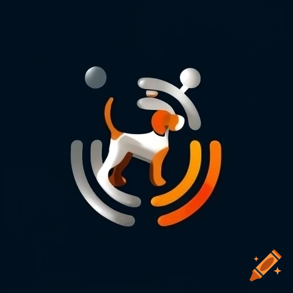 Logo design featuring a tracking dog symbolizing dna sequence ...