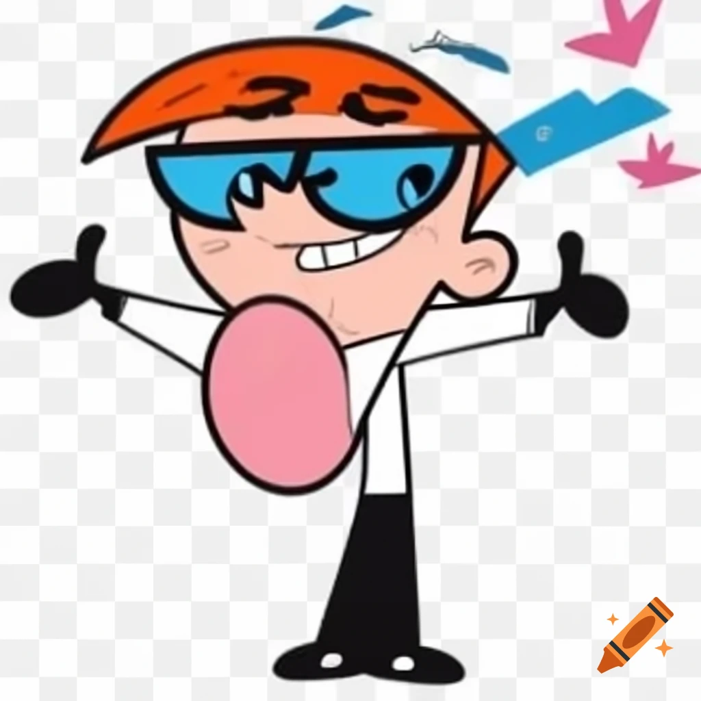 Cartoon character Dexter in animated style on Craiyon