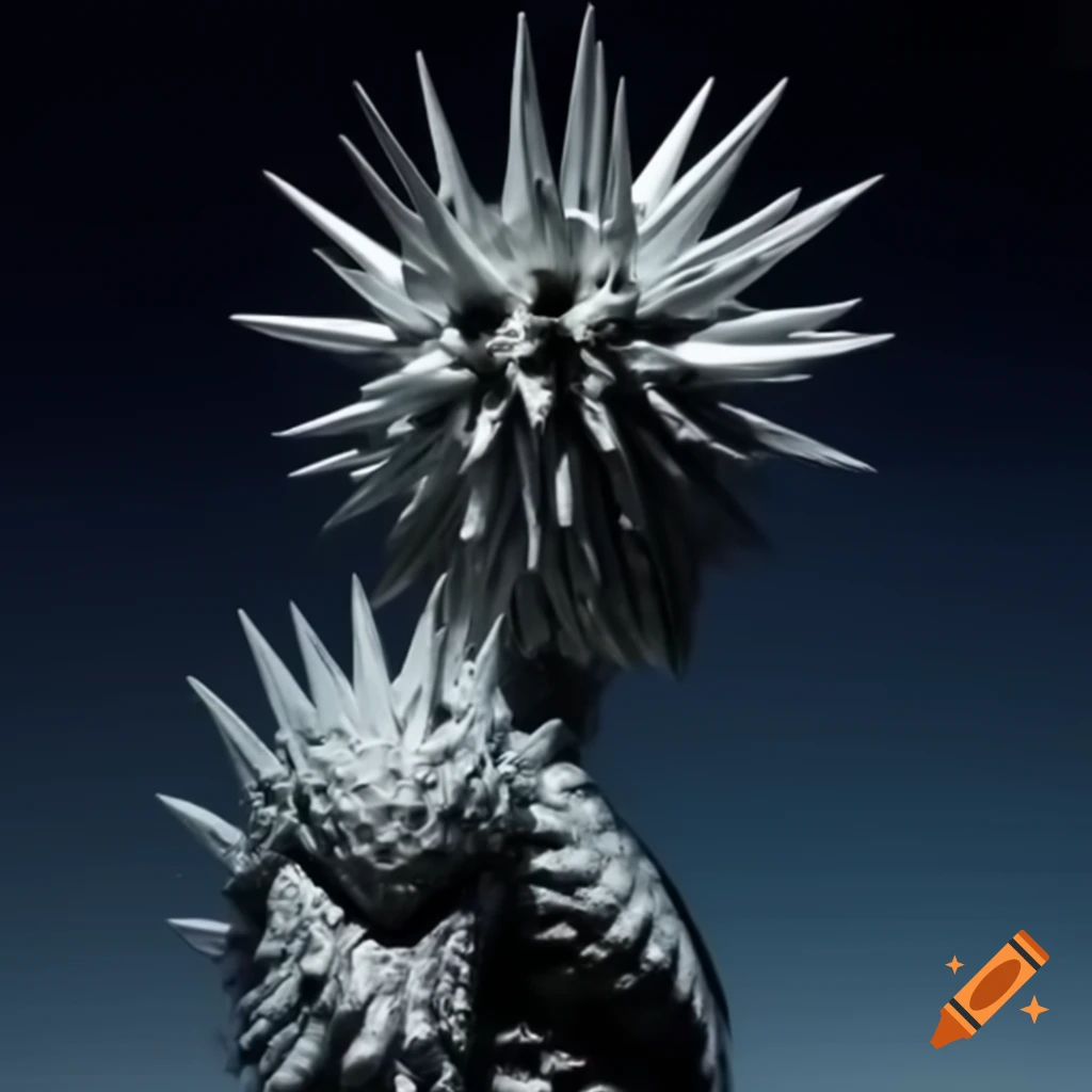 Pop surreal photographic art featuring anime-inspired spiky silver ...