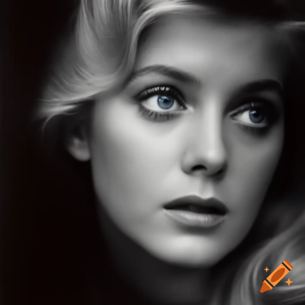 Hyper-realistic vintage photograph of a beautiful european actress from ...