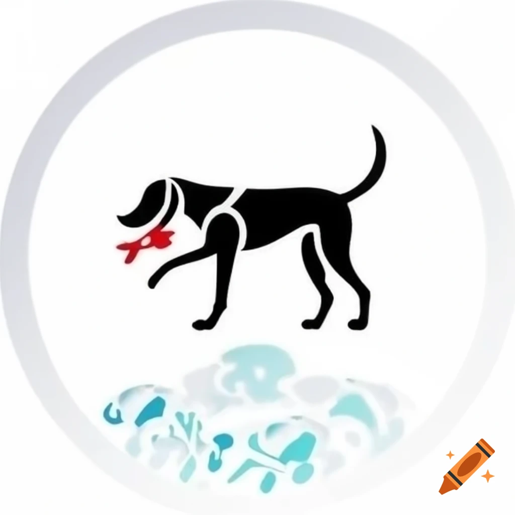 Logo design featuring a tracking dog symbolizing dna sequence ...