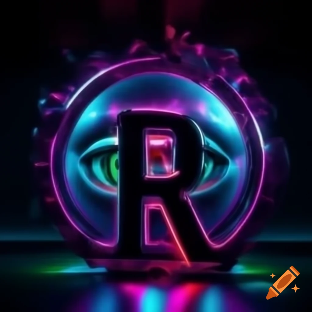 Stylized letter 'b' in neon with vibrant, ethereal streaks on Craiyon