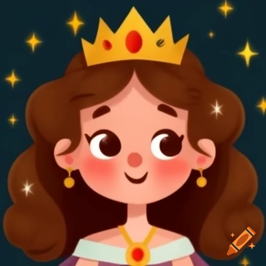 Watercolor illustration of a princess story book on Craiyon