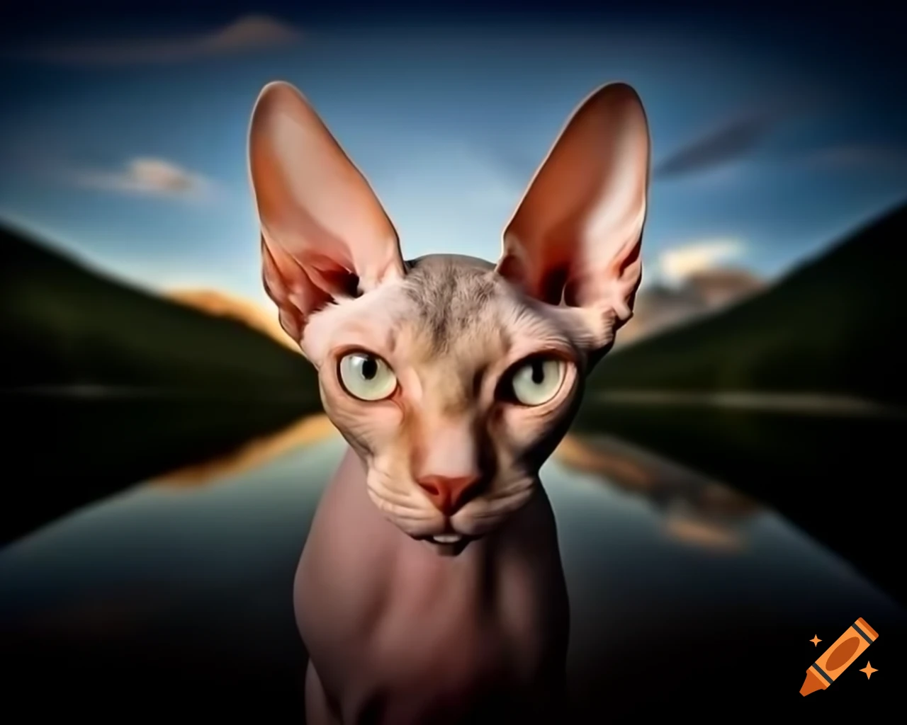 Hyperrealistic sphynx cat with humanoid face inspired by tom the ...