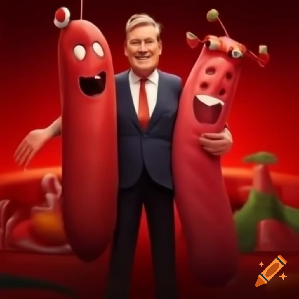Sausage Party movie poster featuring Keir Starmer and Labour Party ...