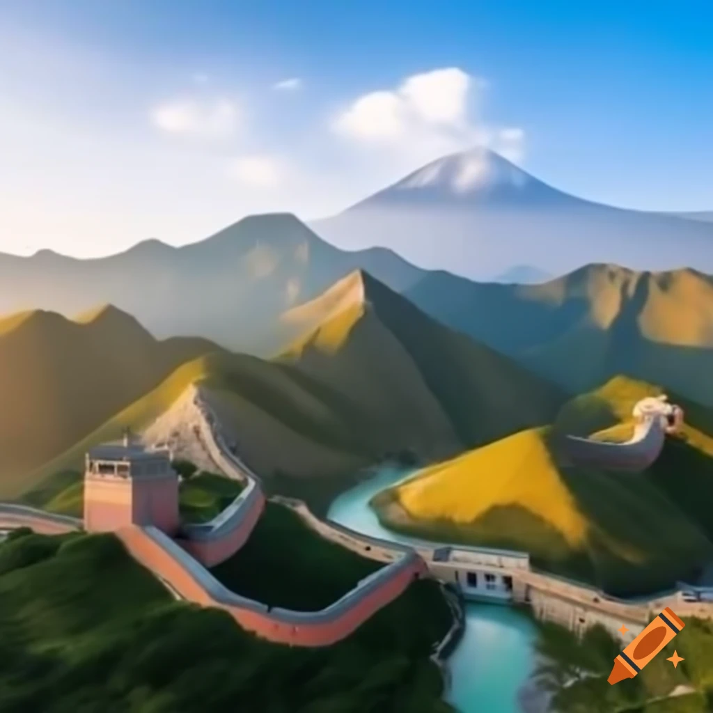 Ancient china civilization with himalaya mountains, yellow river, and ...