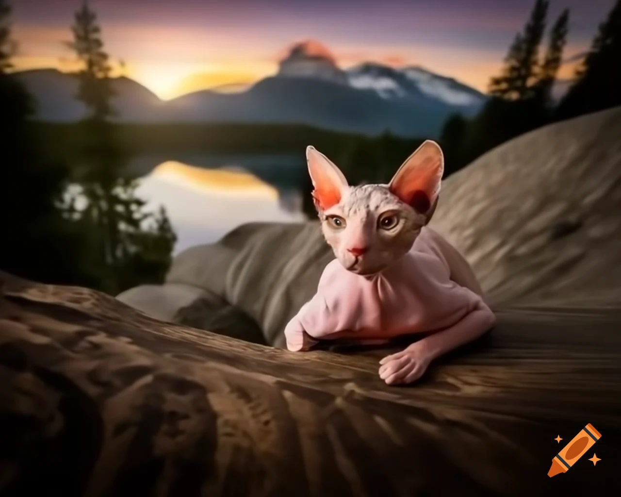 Hyperrealistic sphynx cat with humanoid face inspired by tom the ...