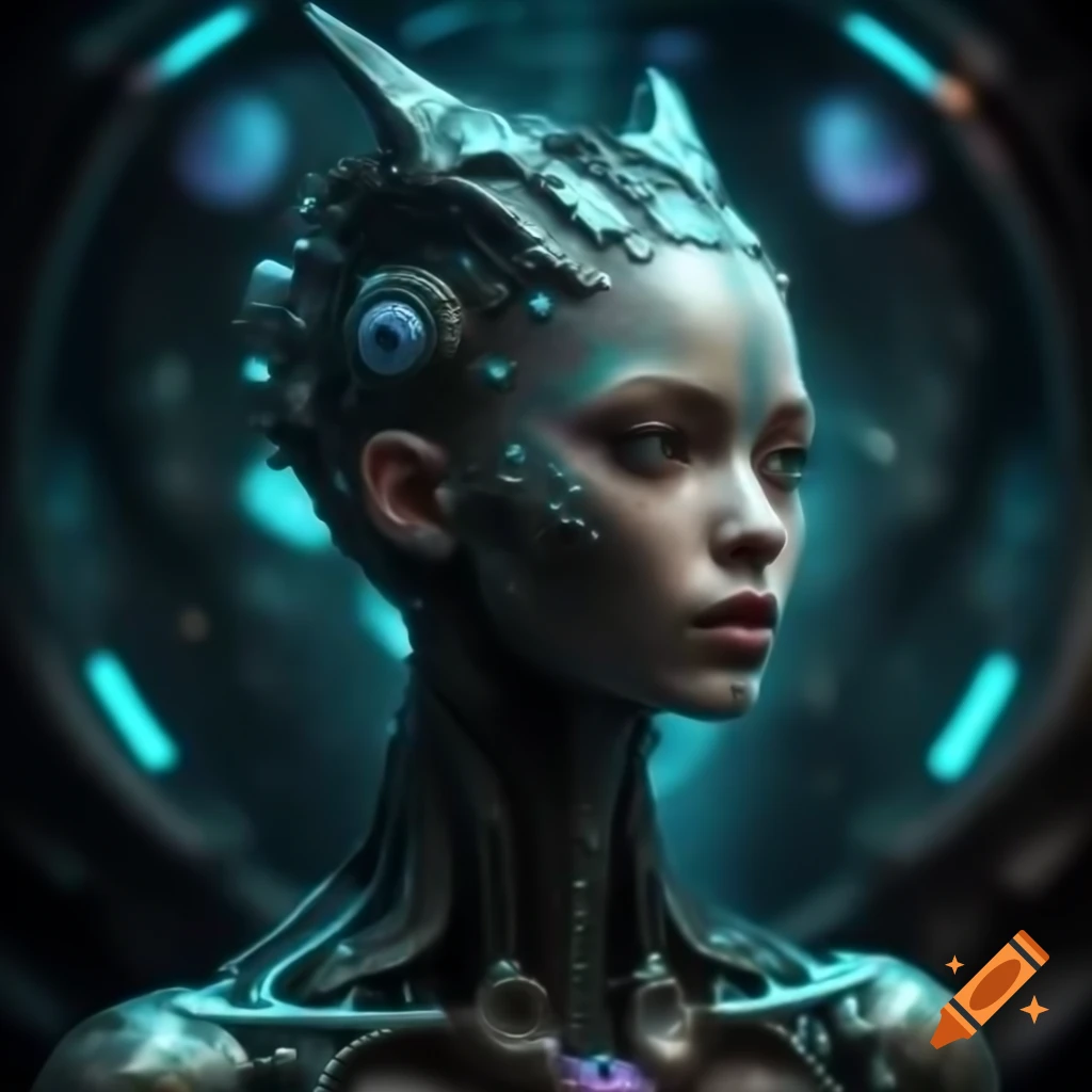 Hyper-realistic visuals of biopunk and cyberpunk realms with gene ...