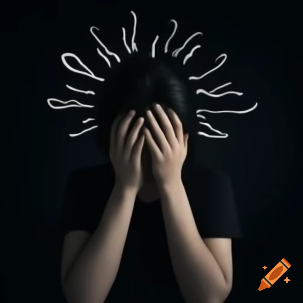 Representation of anxiety, anger, fear, and abyss concept on Craiyon