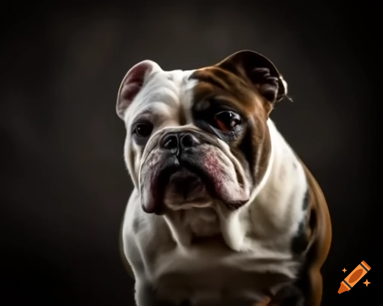 Elegant bulldog composition in natural lighting, professional ...