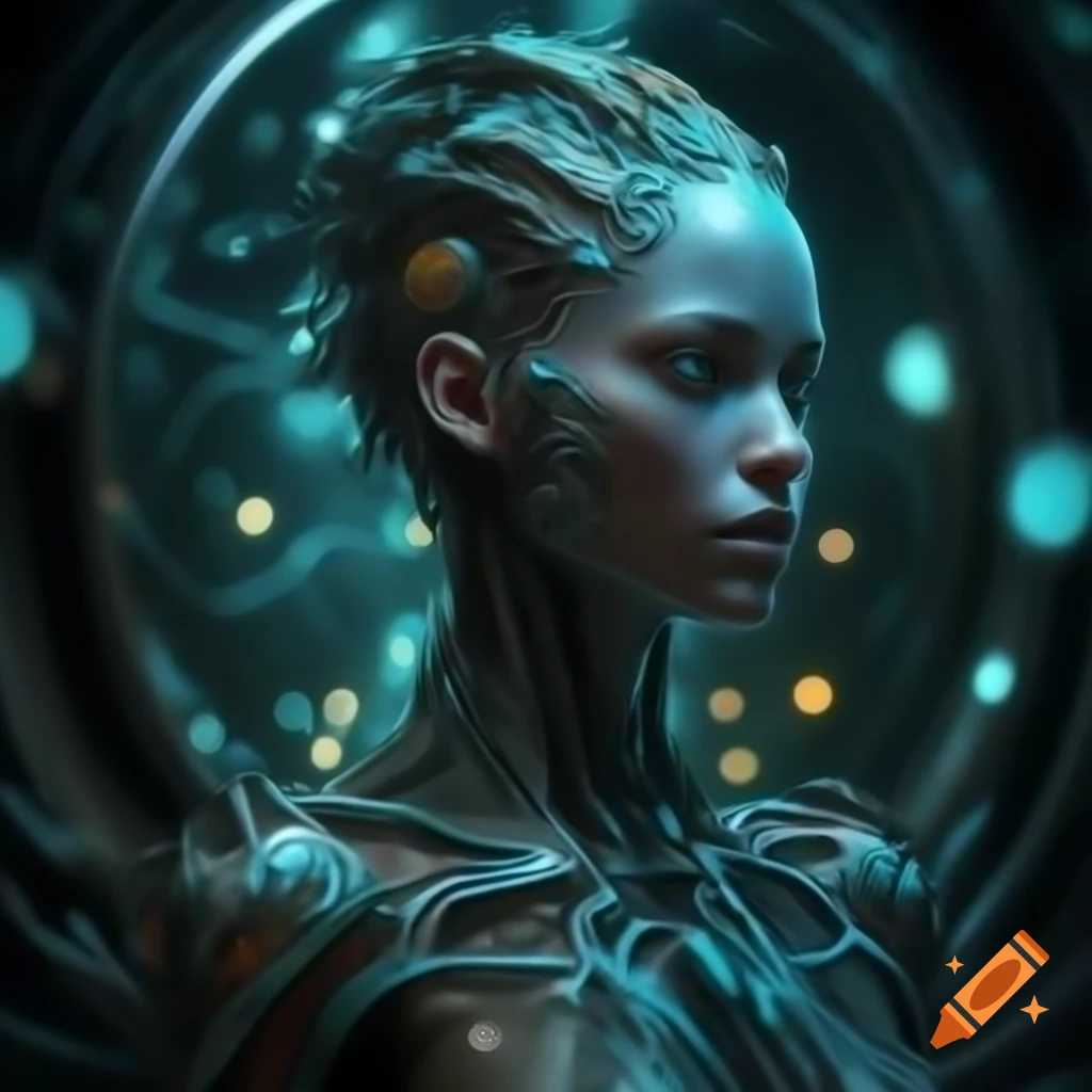Biopunk and cyberpunk realms with hyper-realistic visuals featuring ...