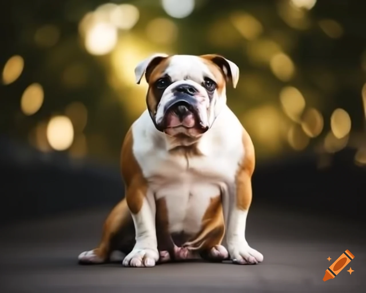 Elegant bulldog composition in natural lighting, professional ...