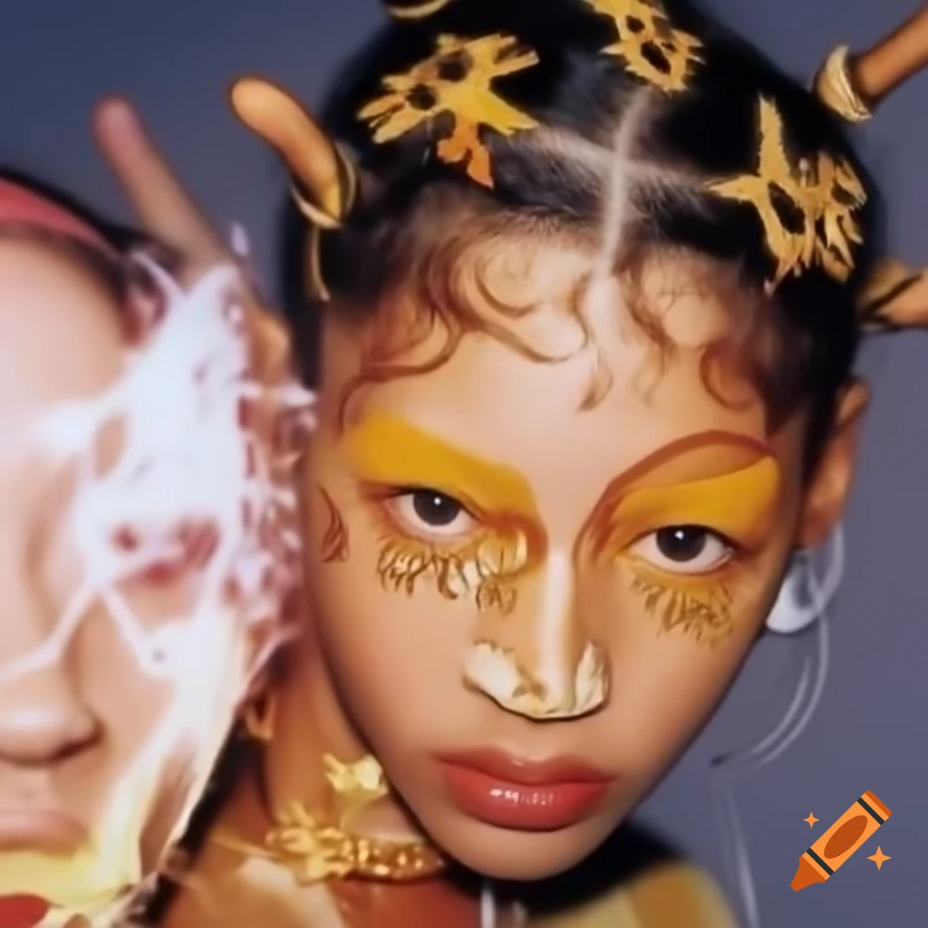 Close-up portrait of French rave enthusiast in new age 2000s electronic ...