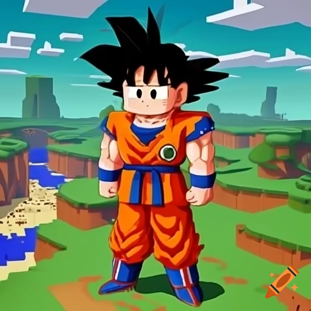 Minecraft-inspired dragon ball theme on Craiyon