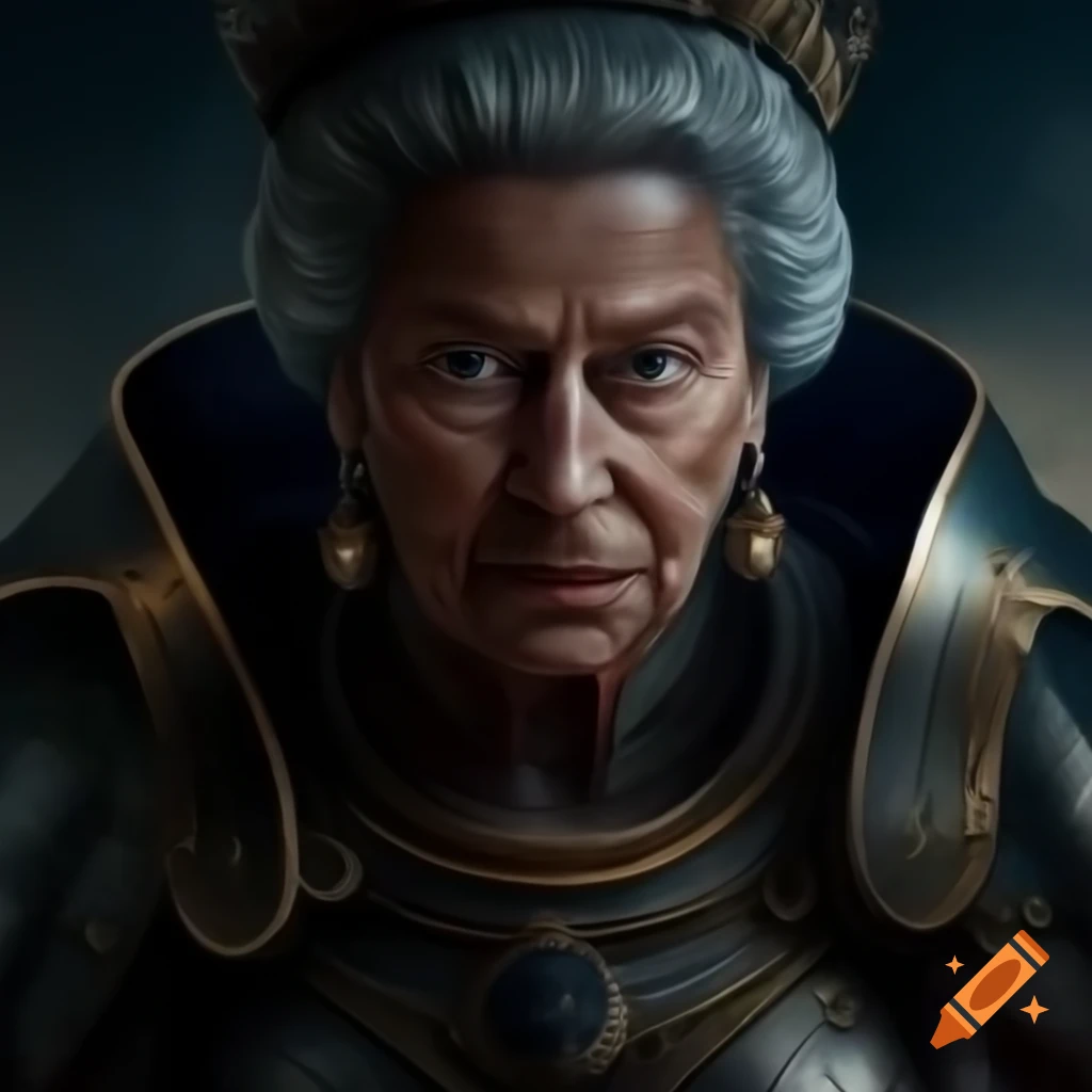 Queen elizabeth ii in emperor of mankind armor representing strength ...