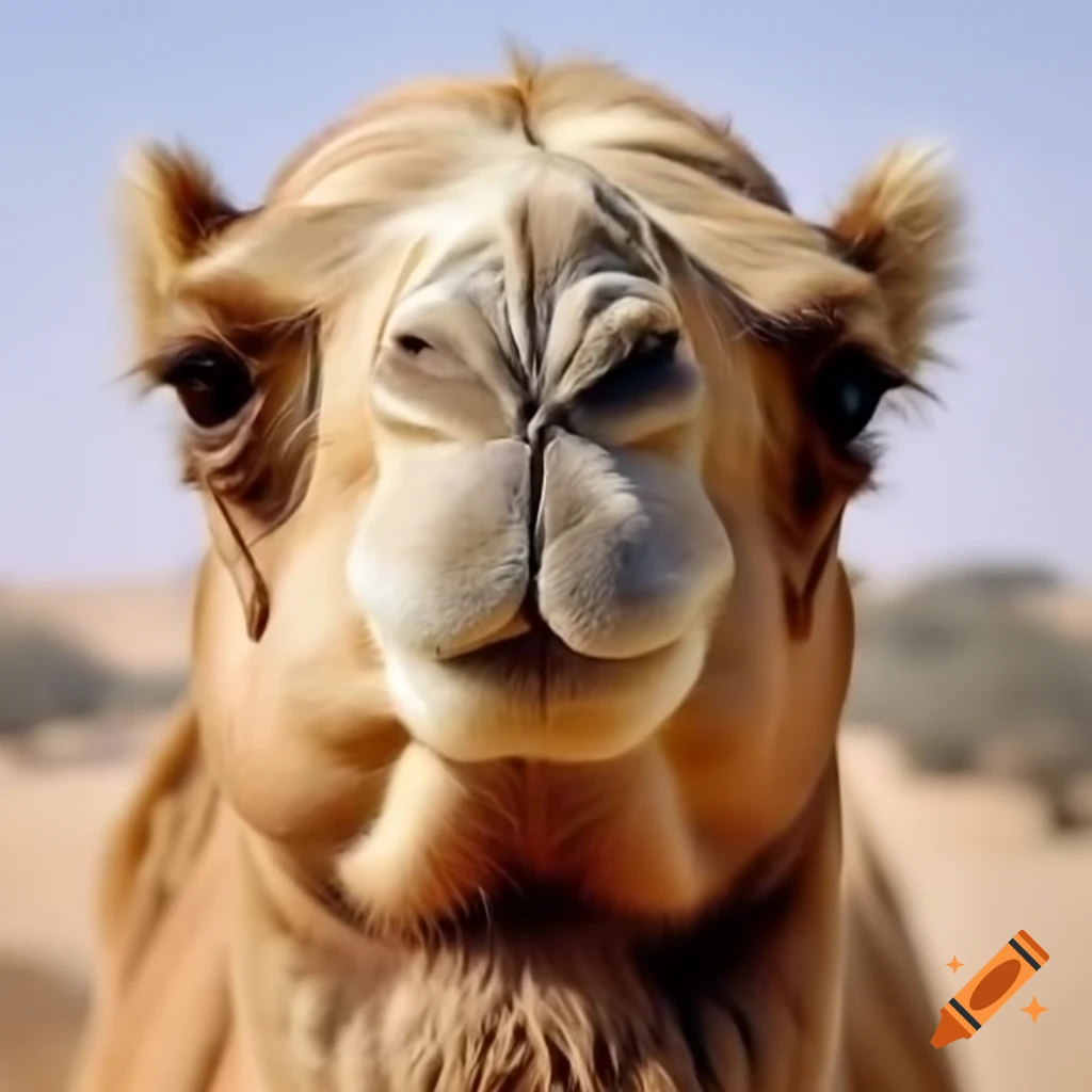 Hybrid creature featuring a camel body and grizzly bear head on Craiyon