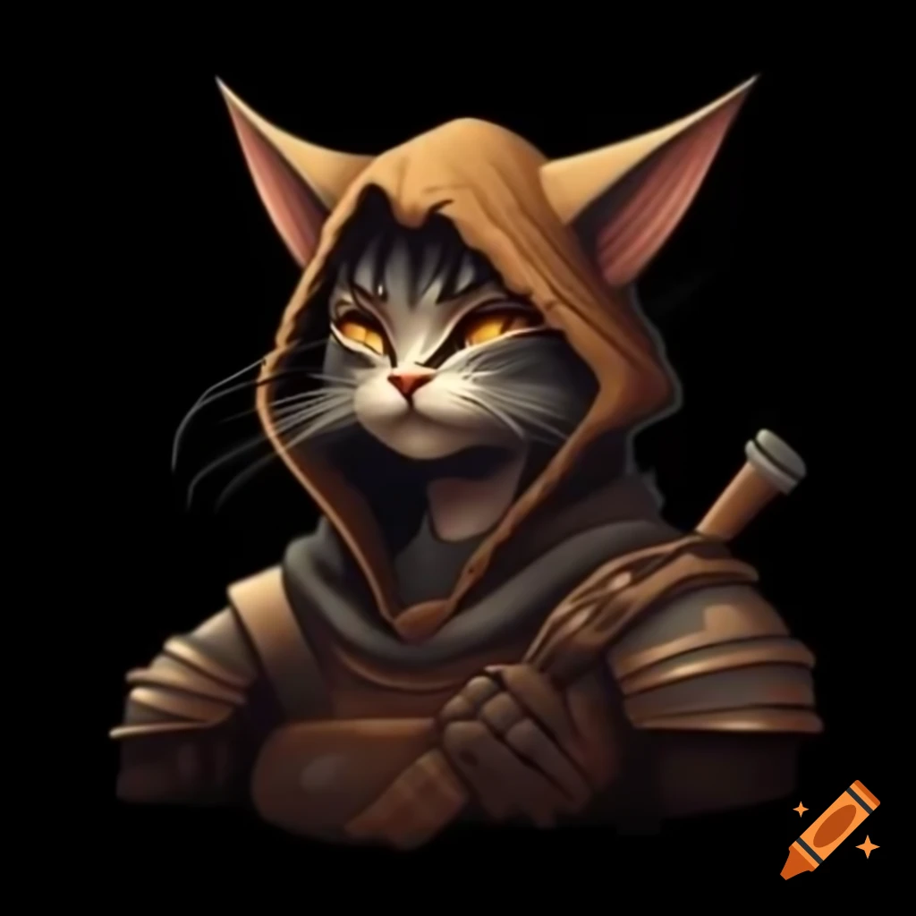 Wanted poster of a dnd cat-folk character with fox head in armor on Craiyon