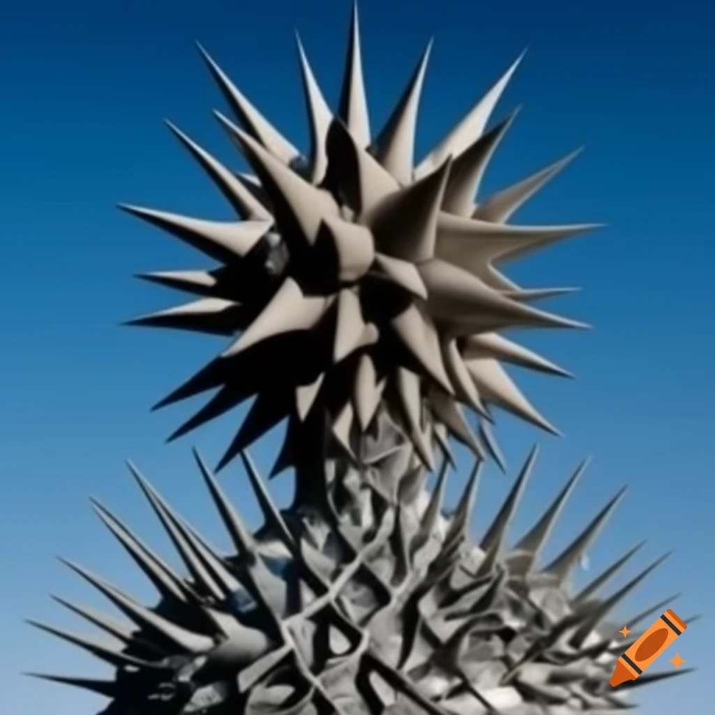 Pop surreal photography featuring spiky silver statue from the 2000s on ...