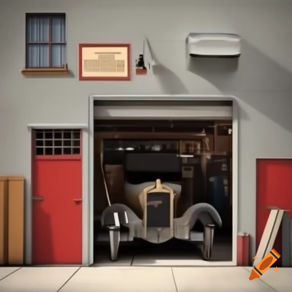 1920's mechanic garage drawing with French sign Garage mécanique on Craiyon