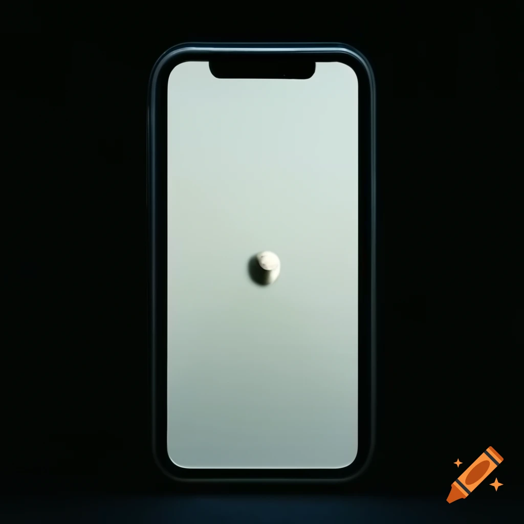 Iphone with placeholder on home screen for image addition on Craiyon