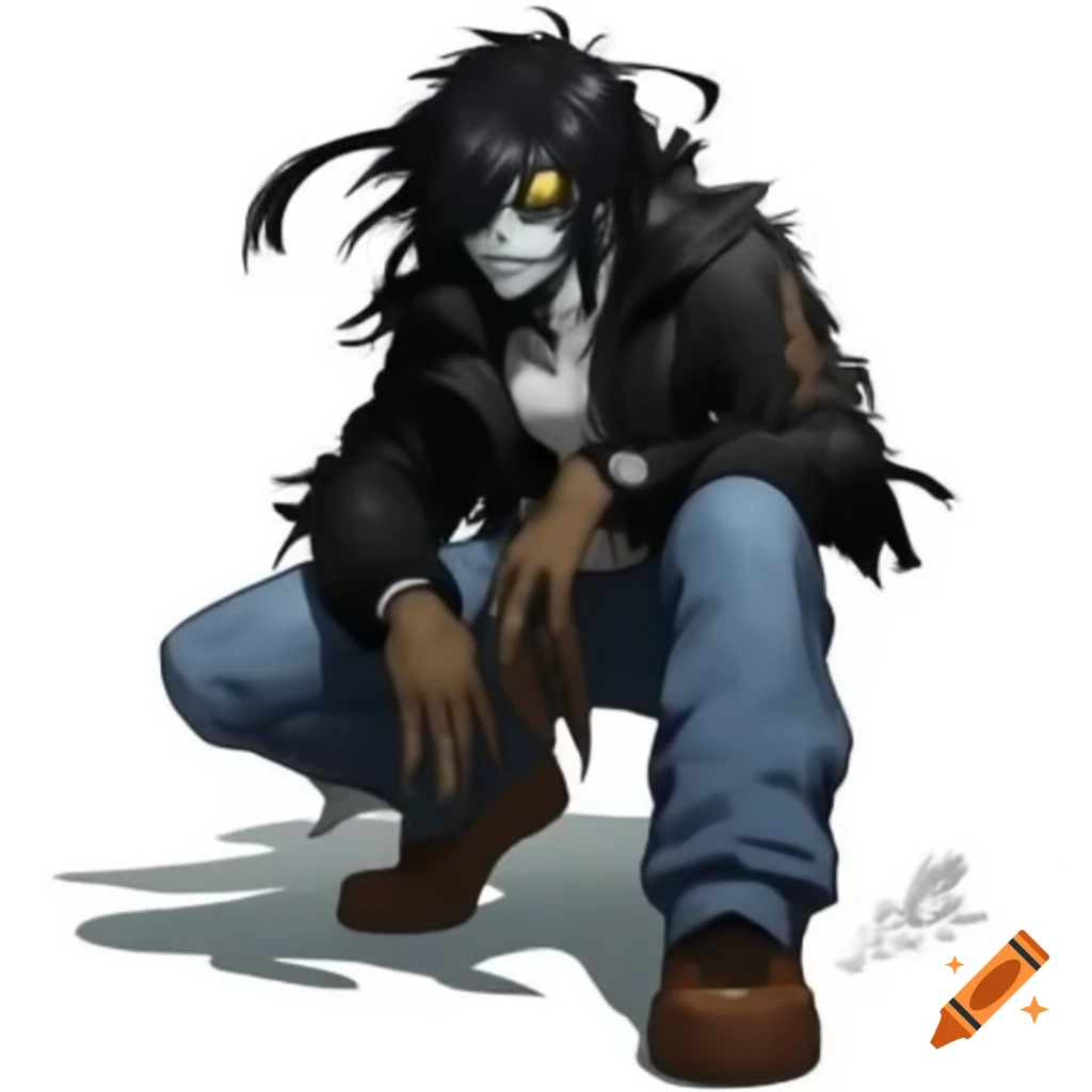 Chill undead man with messy hair and rotting flesh in baggy jacket and ...