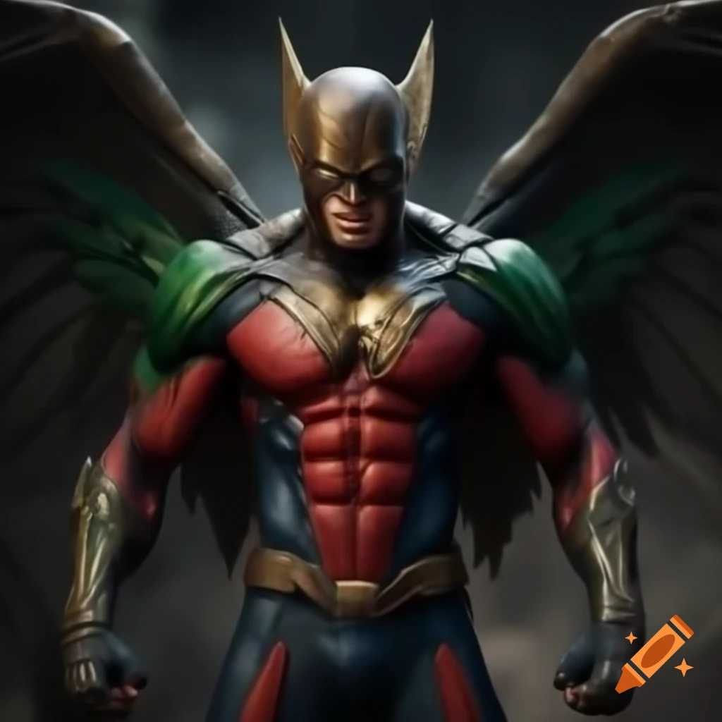 Superhero jude with claws and wings in vibrant costume inspired by x ...