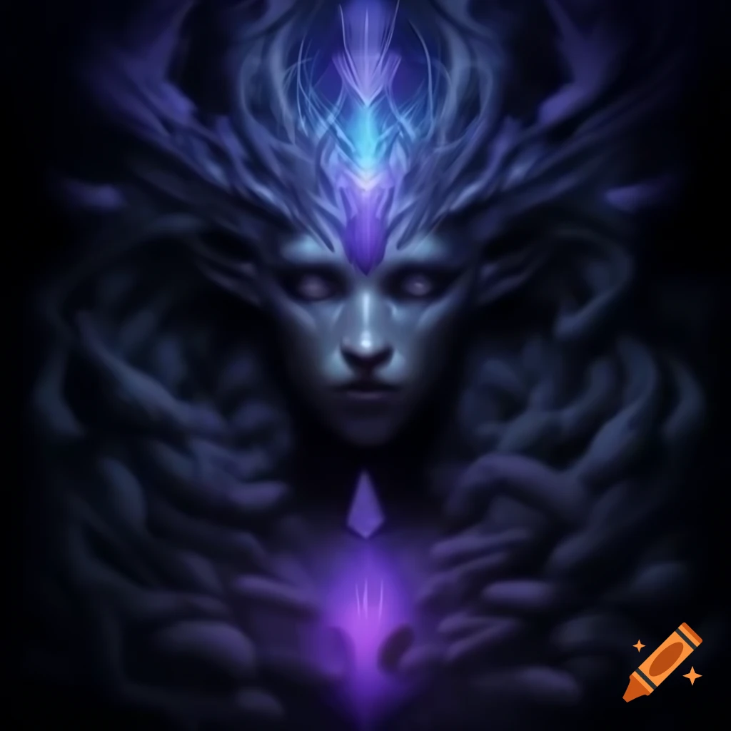 Dark fantasy psychic illustration on Craiyon