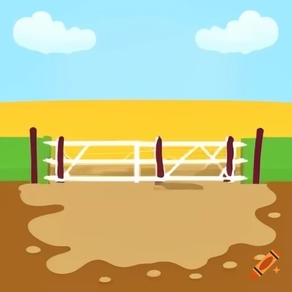 Aerial view of empty, muddy overgrazed english pasture, illustrating ...