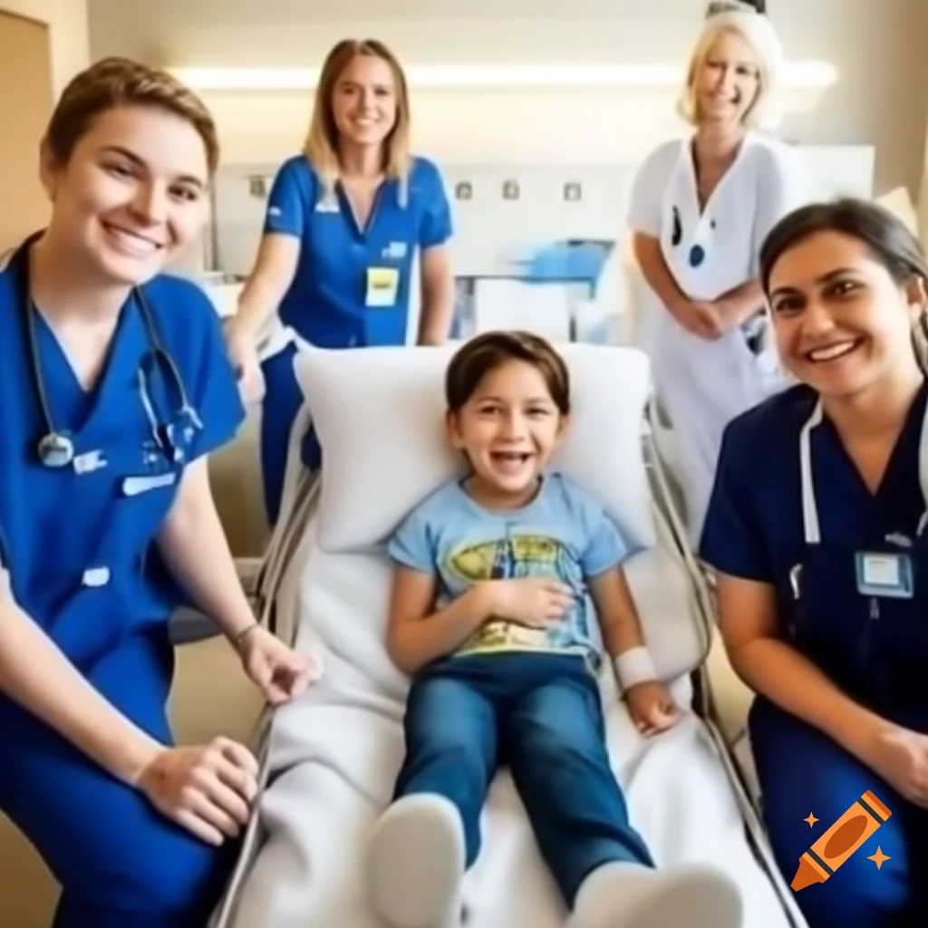 Child with autism spectrum disorder in hospital room with supportive ...