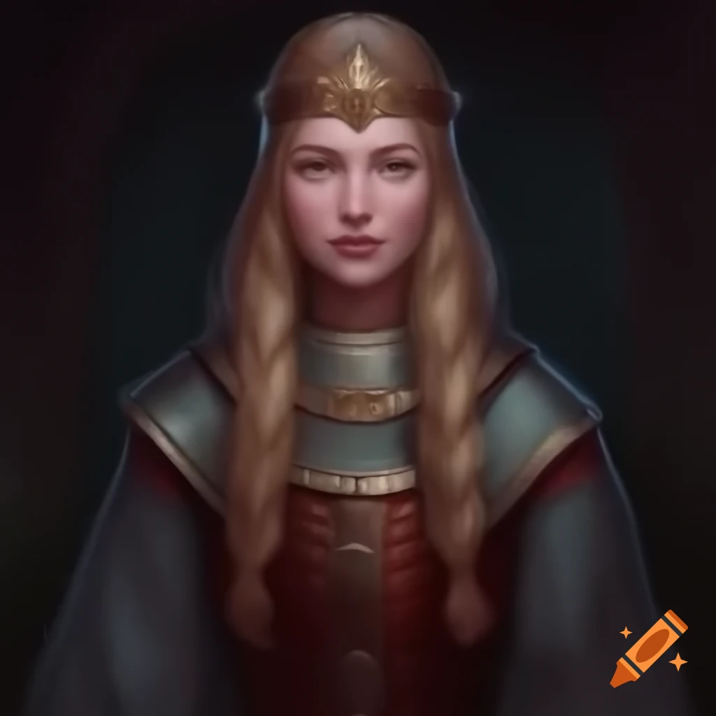 Anglo saxon princess in historical attire on Craiyon