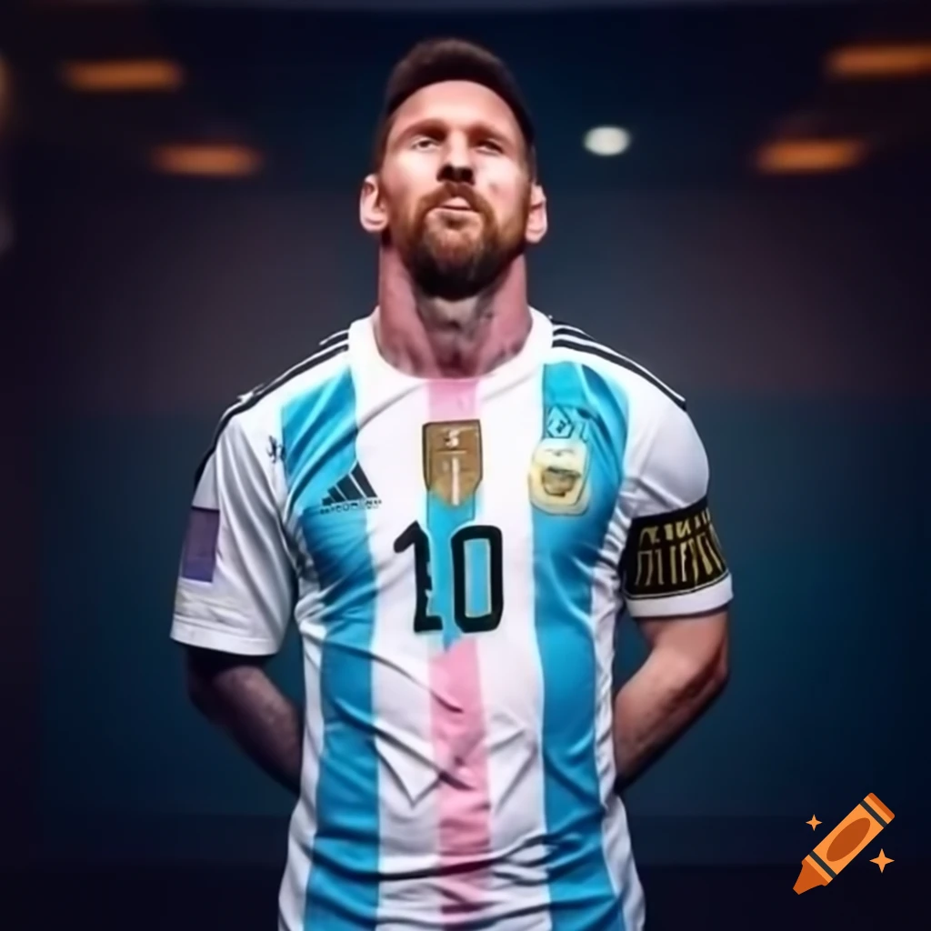 Lionel Messi in full portrait wearing Argentine costume showing ...