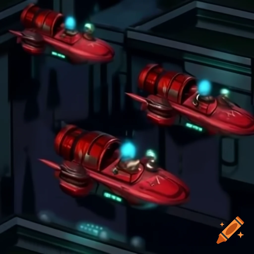 Retro sci-fi wizard pilots in red-and-white outfits with time-travel ...